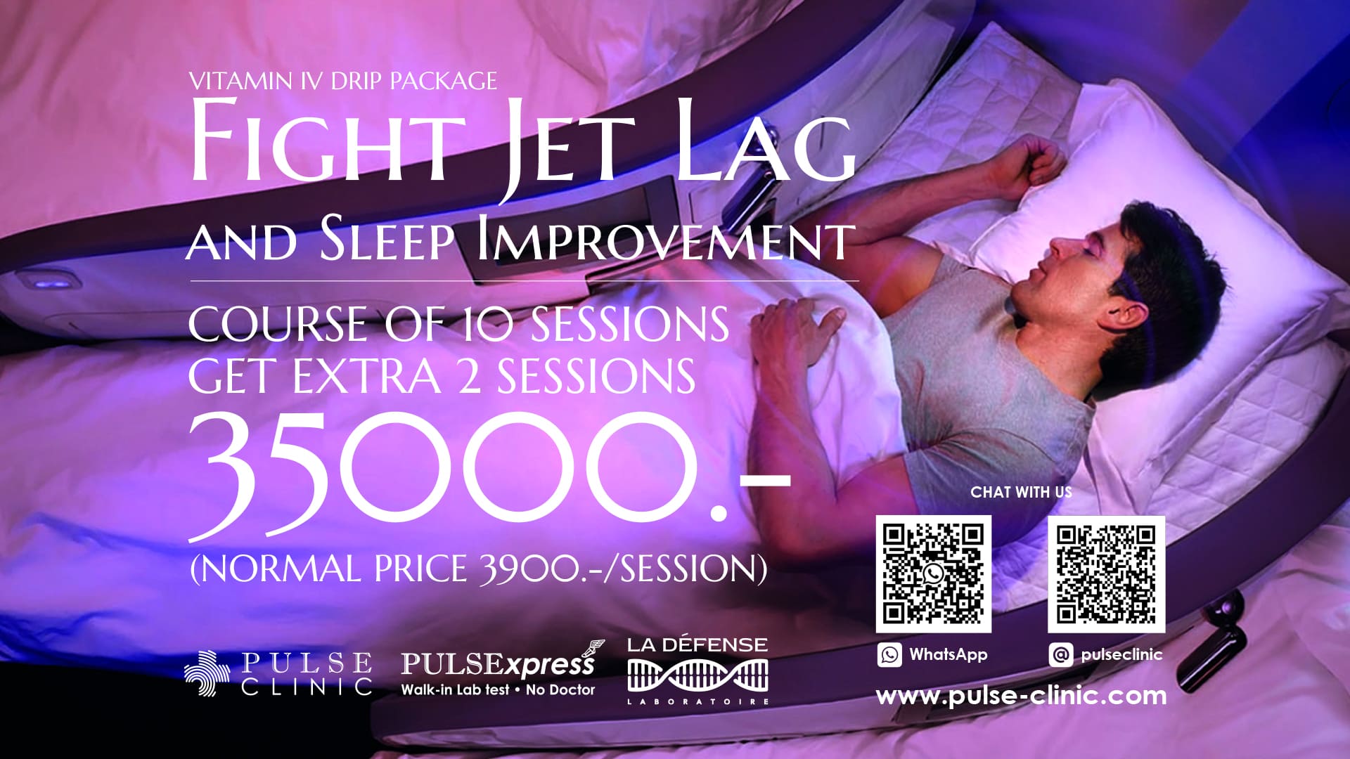 Sleep Improvement & Fight Jet Lag IV Drip Voucher | PULSE CLINIC - Asia ...